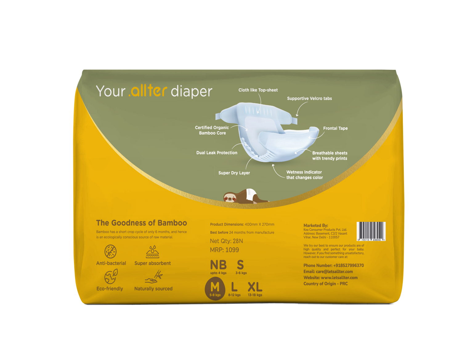 Allter Diapers Subscription at Flat 20% Off