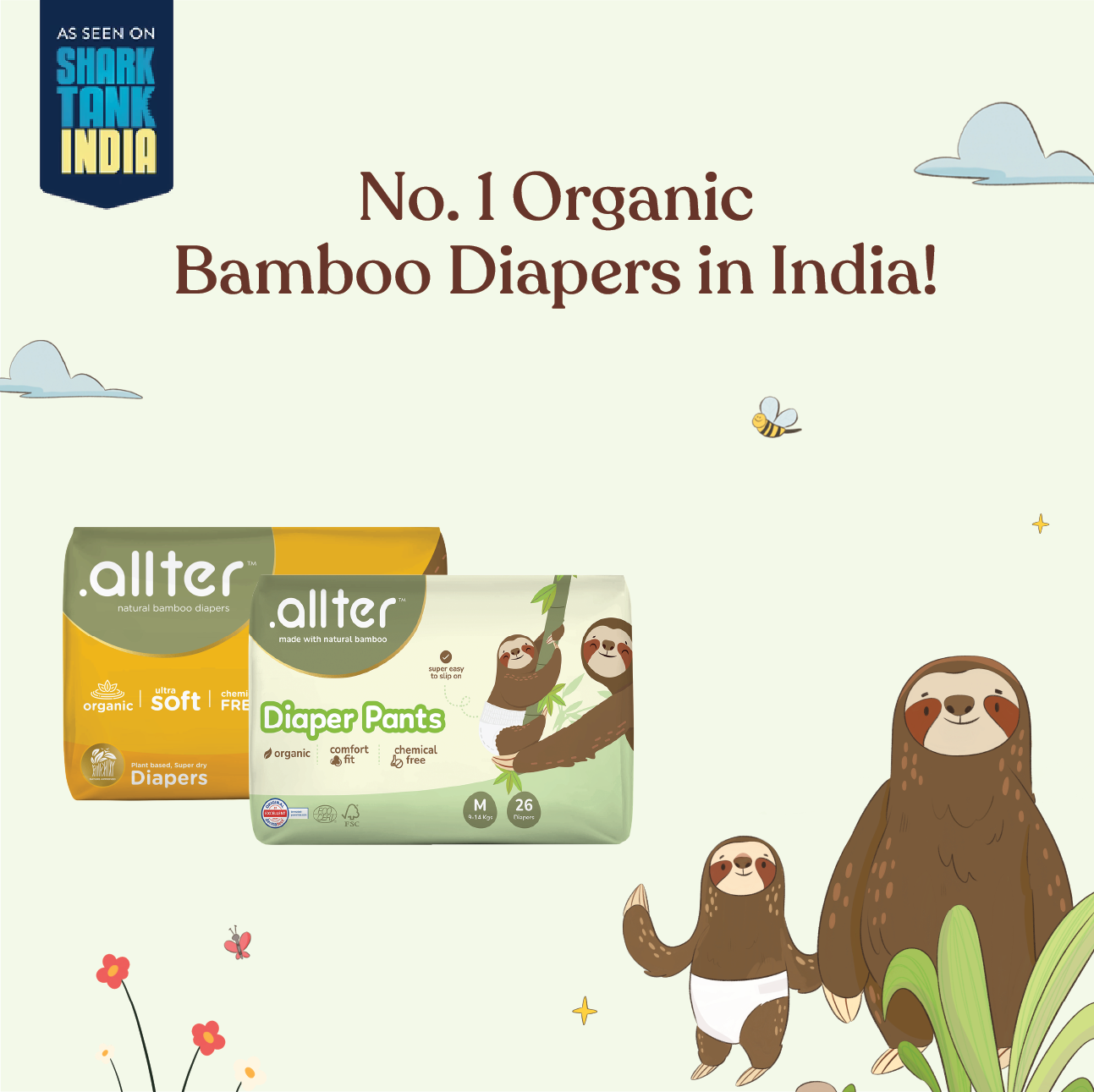 Allter Diapers Subscription at Flat 20% Off