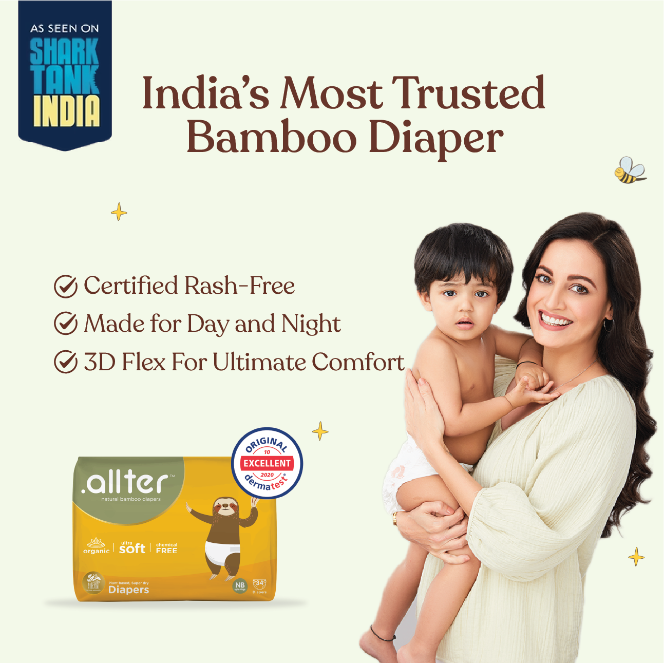 Allter Bamboo Diapers at Lowest Prices